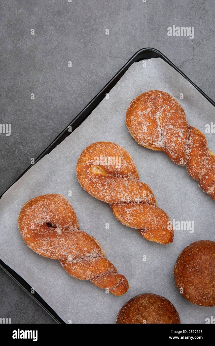various Korean doughnut, donuts Stock Photo - Alamy