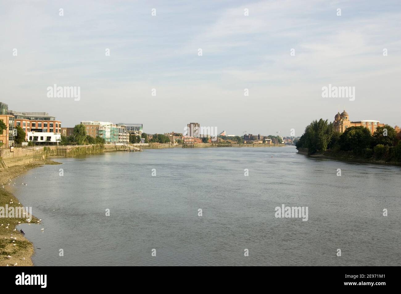 View of the River Thames from Hammersmith Bridge, looking towards ...