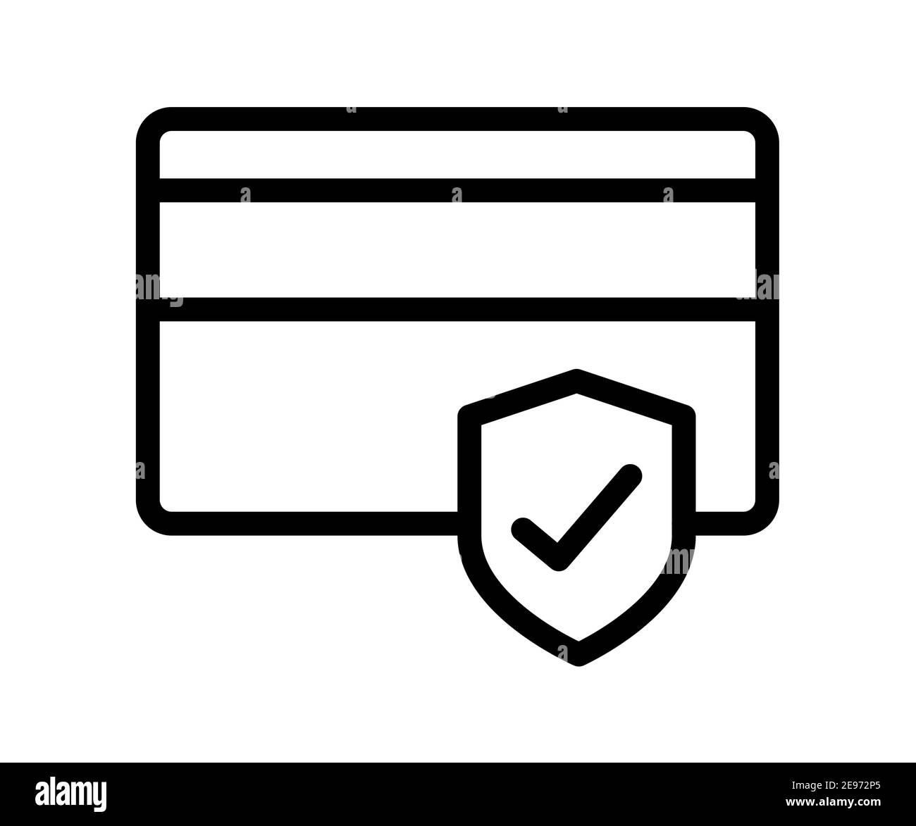 secure credit card transaction single isolated icon with outline style ...