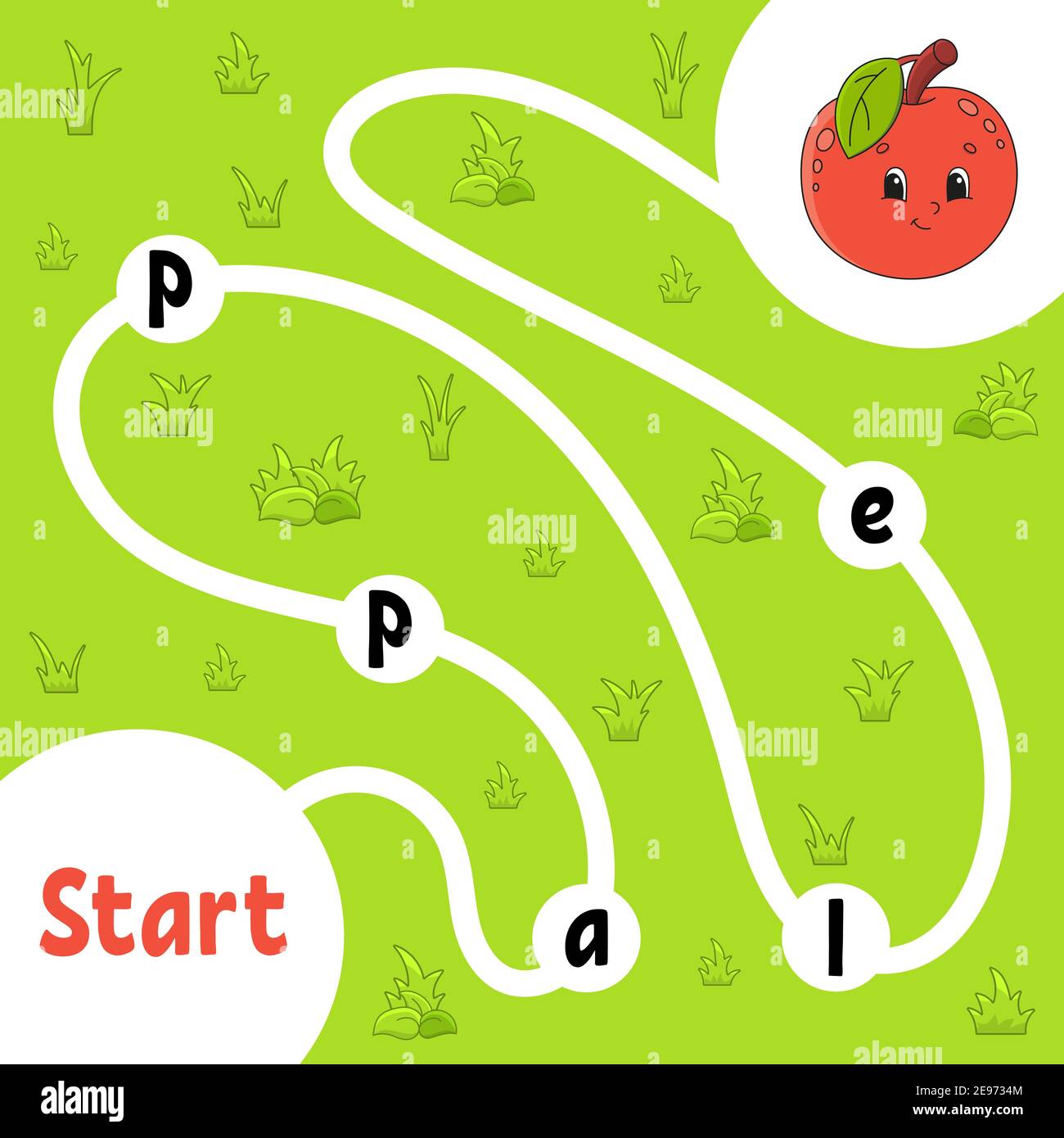 Logic puzzle game. Learning words for kids. Find the hidden name ...