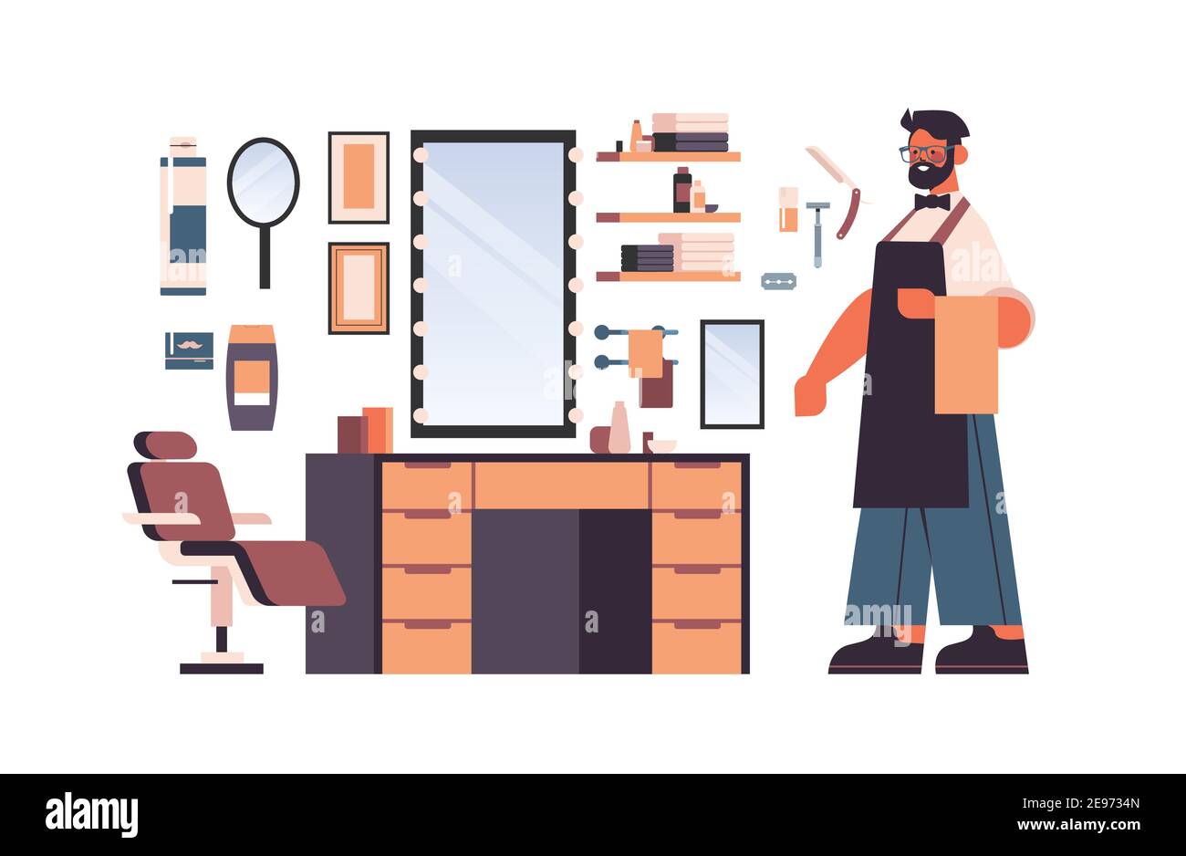 Barber shaving razor in Cut Out Stock Images & Pictures - Alamy