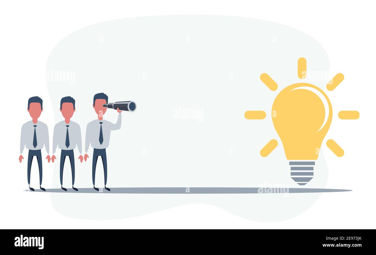 Business vision. Business team searching for success Stock Vector Image ...