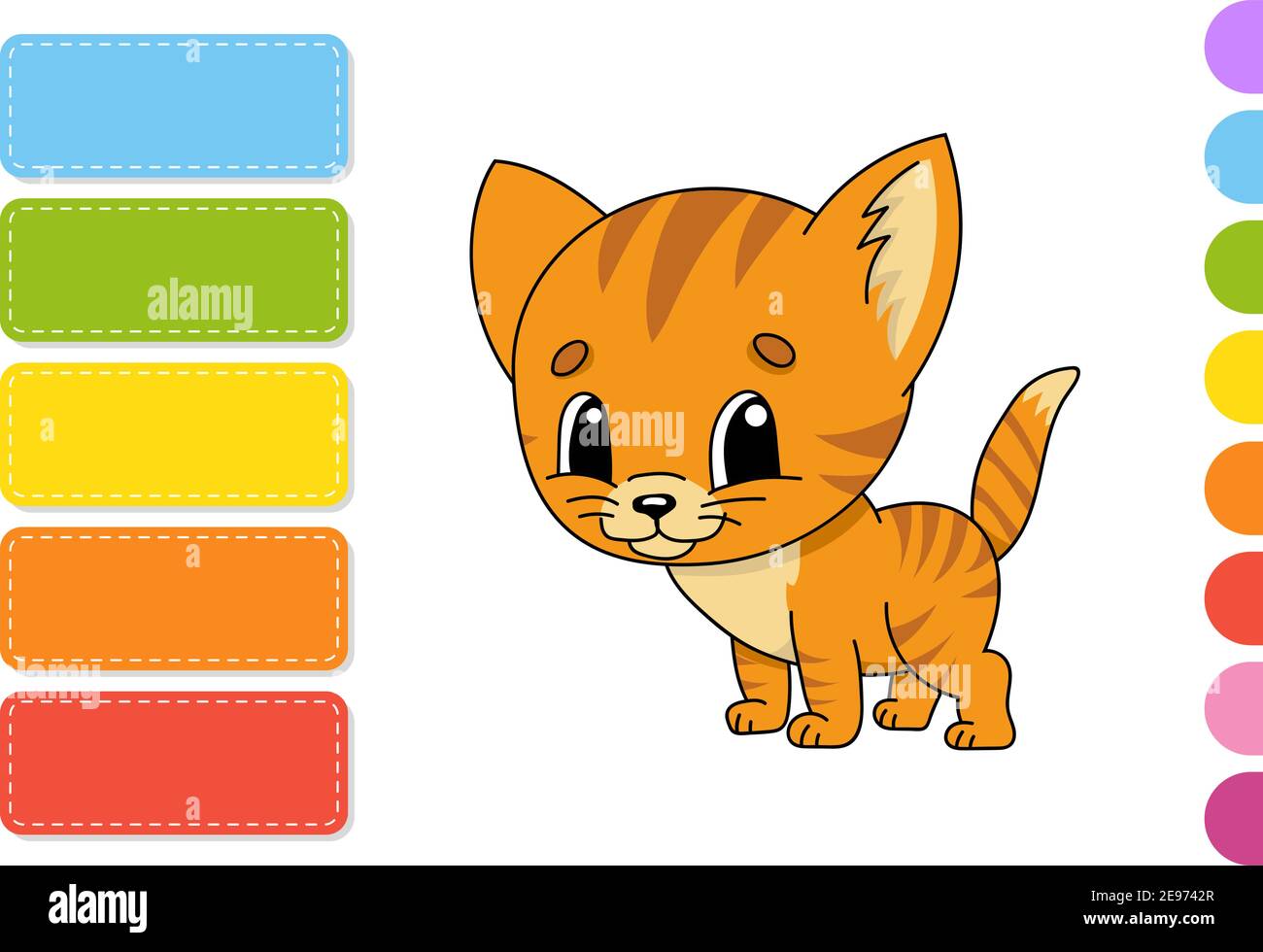 Cute character. Colorful vector illustration. Cartoon style. Isolated ...