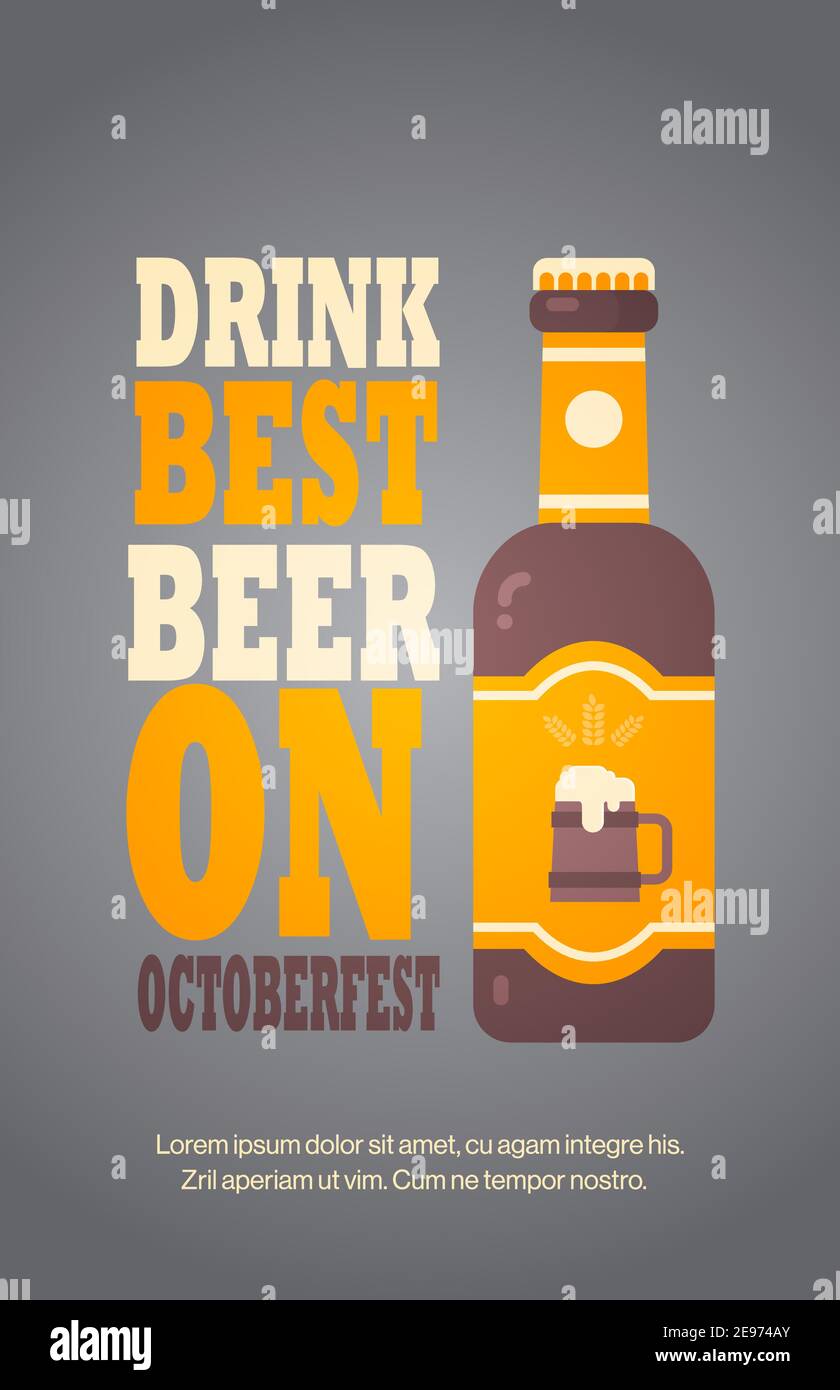 beer festival Oktoberfest party celebration concept lettering greeting ...