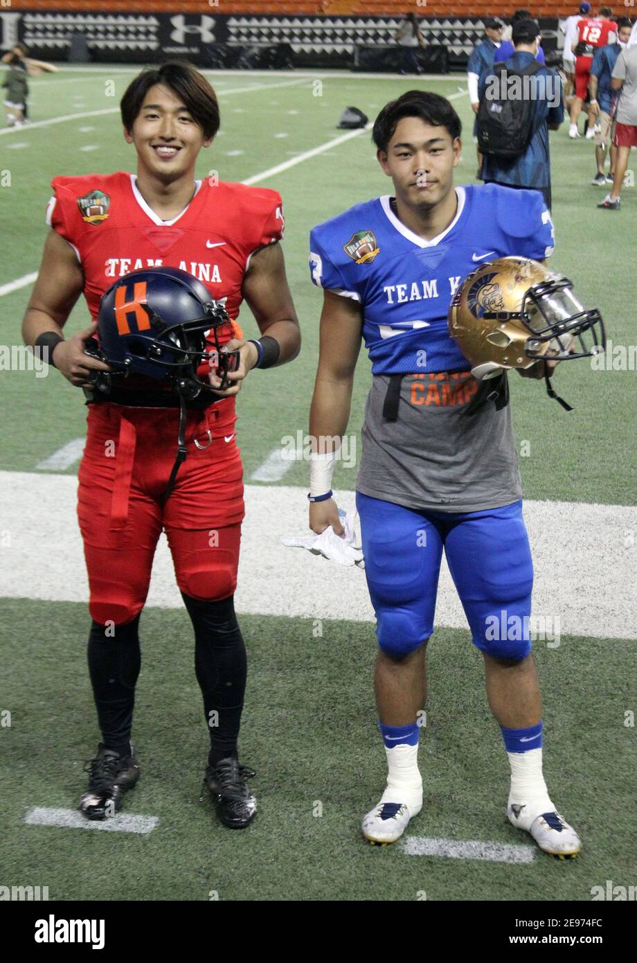 January 31, 2021 - Hasei University Japan defensive back Yuya Watanabe #37 and Kansai University ...