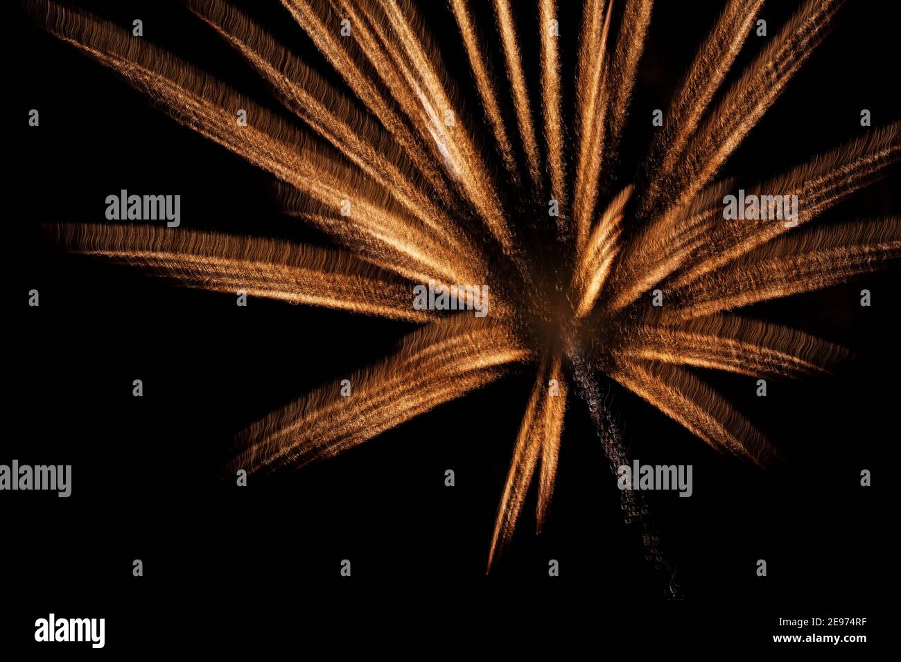New Year's fireworks with long exposure Stock Photo - Alamy