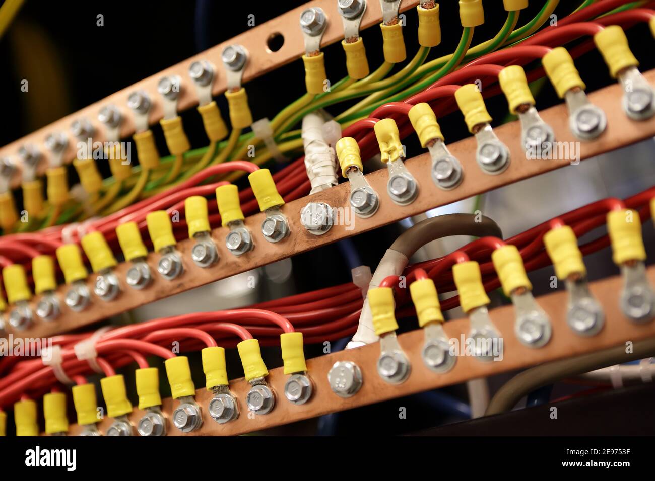 Ground Bus Bar in the data processing center Stock Photo - Alamy