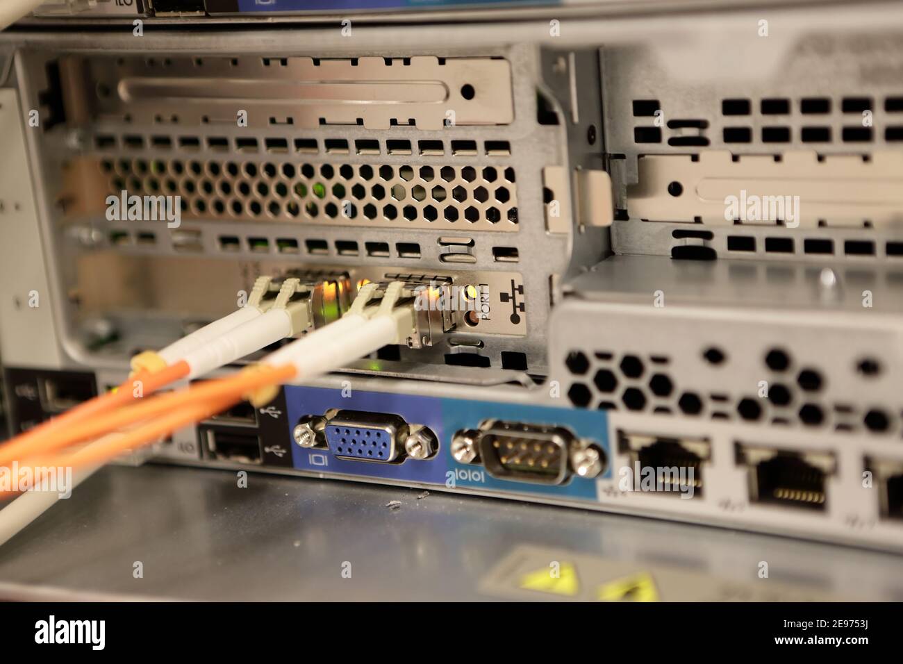 The switching equipment in the data processing center Stock Photo - Alamy