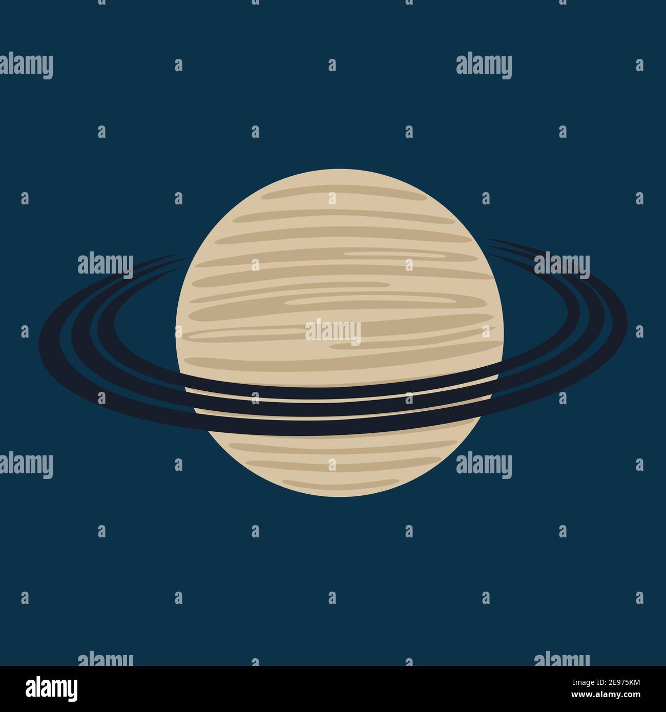 planet saturn in minimal flat style. vector Stock Vector Image & Art ...