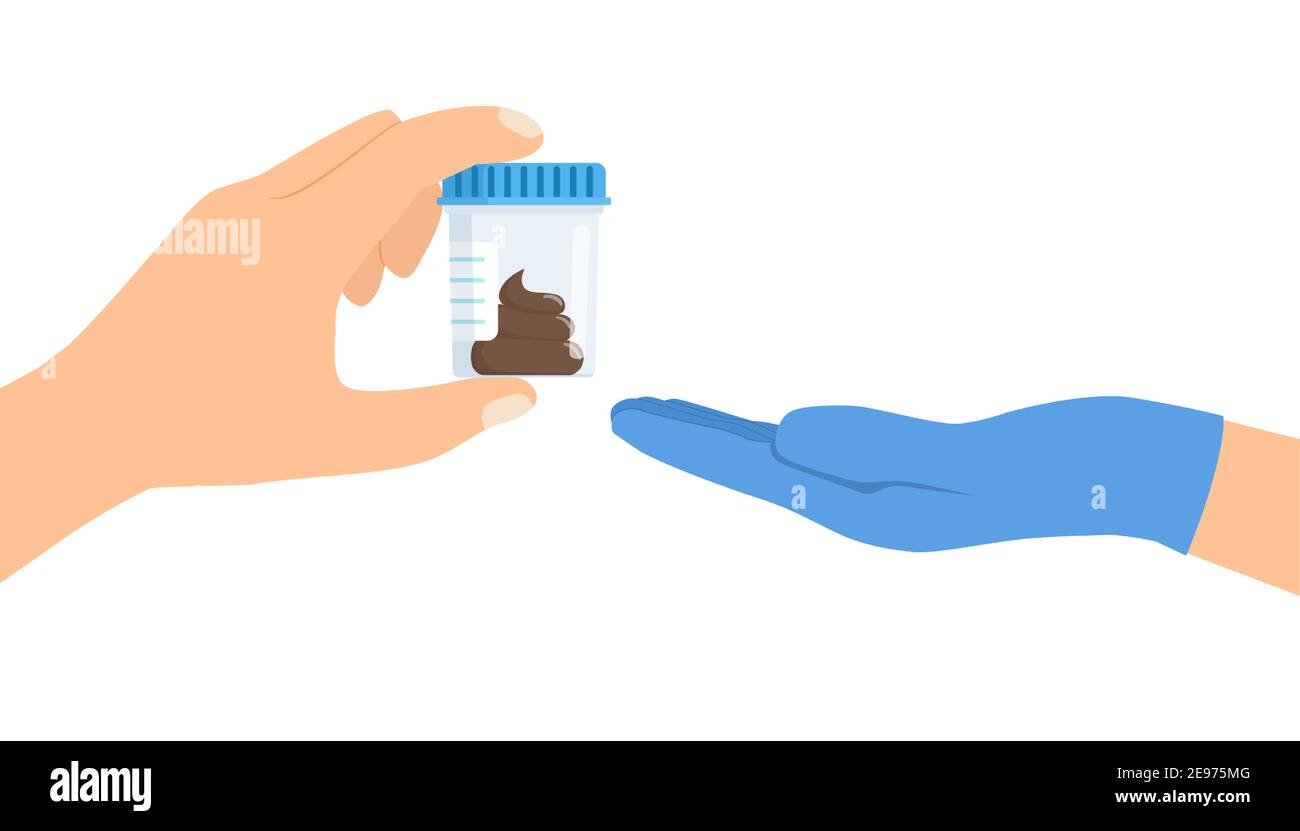 The patient gives the doctor a jar of stool Stock Vector Image & Art ...