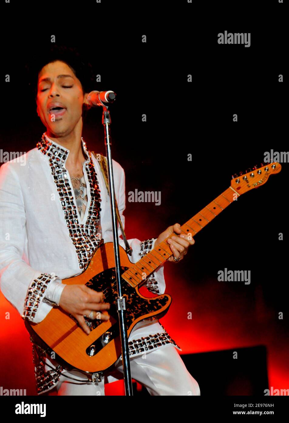 Prince performing live at the 2008 Coachella music festival in Indio California on April 26 2008. Atlas MediaPunch Stock Photo Alamy