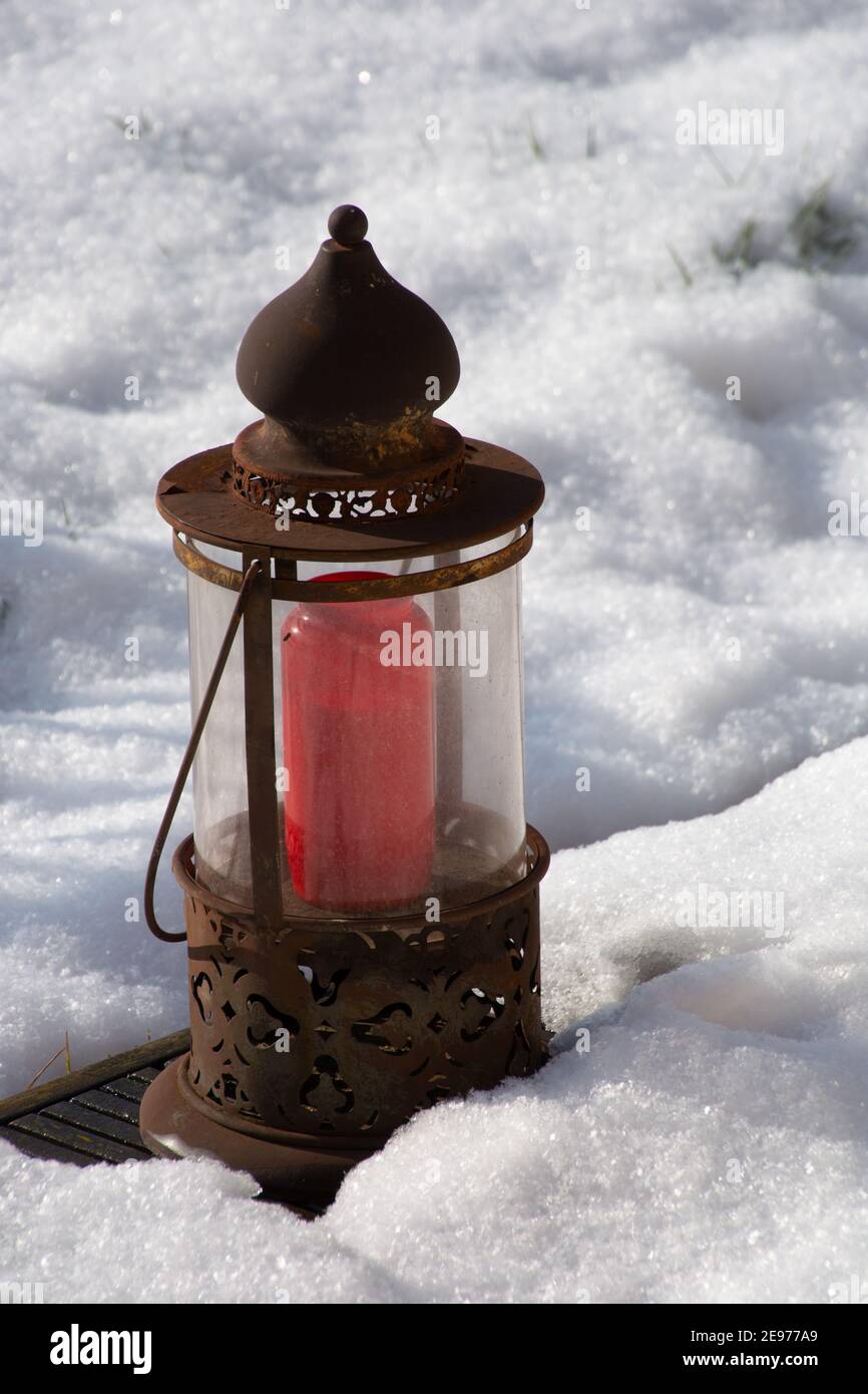 Winter scene retro terrace hi-res stock photography and images - Alamy