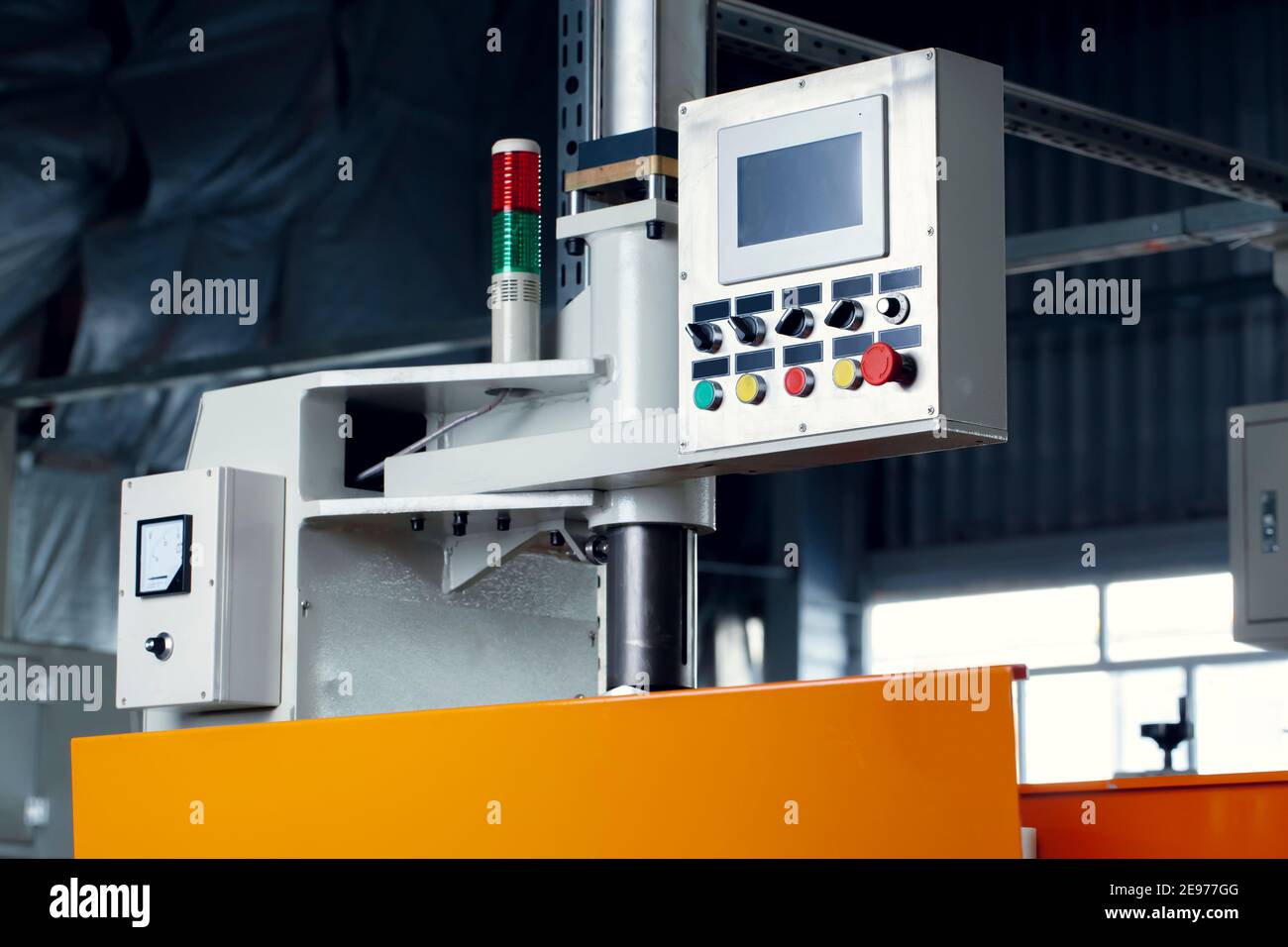 Control panel system in a cable factory Stock Photo - Alamy