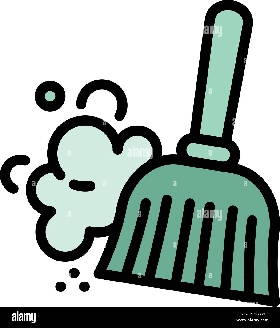 Clean brush icon. Outline clean brush vector icon for web design ...