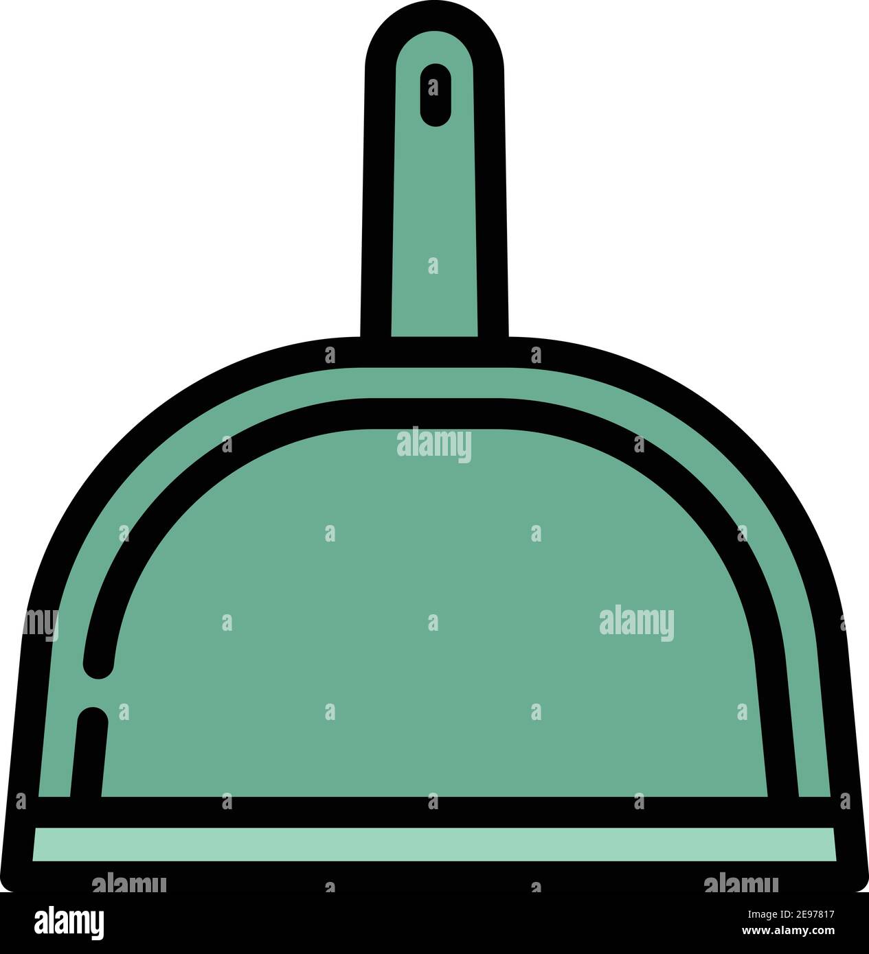 Dust pan icon. Outline dust pan vector icon for web design isolated on ...