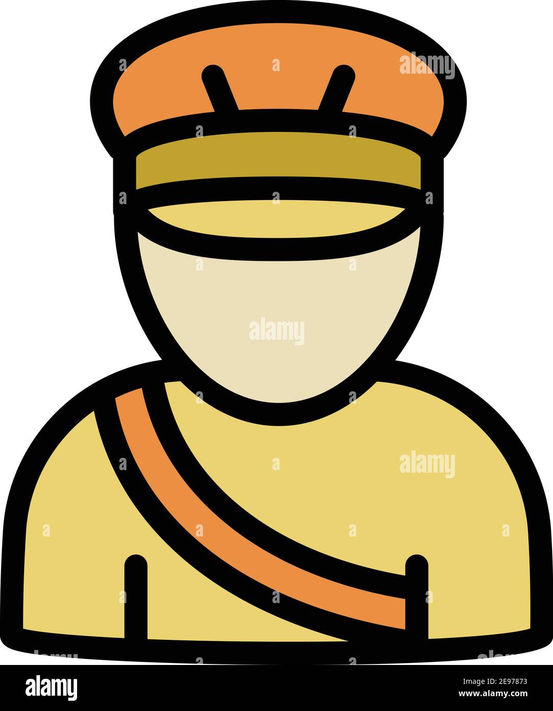 Old postman icon. Outline old postman vector icon for web design ...