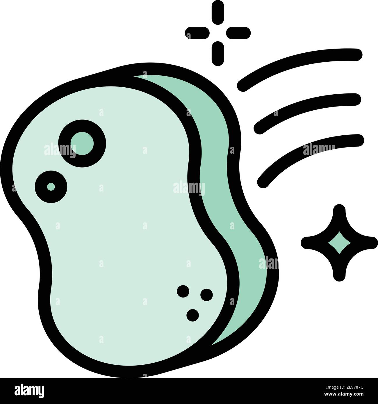 Cleaner sponge icon. Outline cleaner sponge vector icon for web design ...