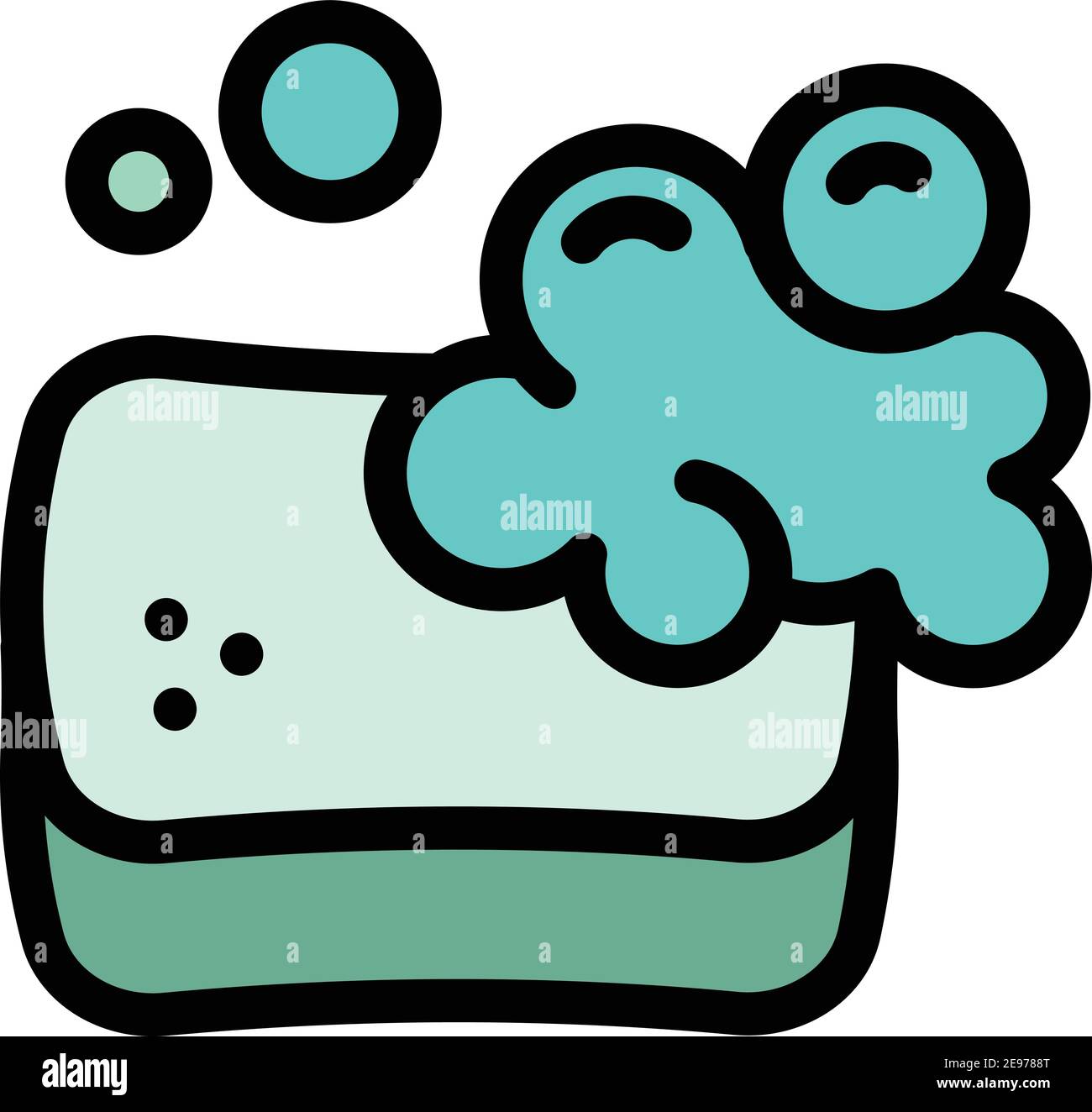 Cleaner sponge icon. Outline cleaner sponge vector icon for web design ...