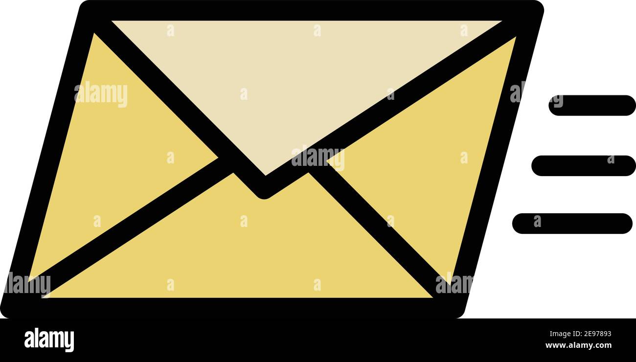 Fast letter send icon. Outline fast letter send vector icon for web ...