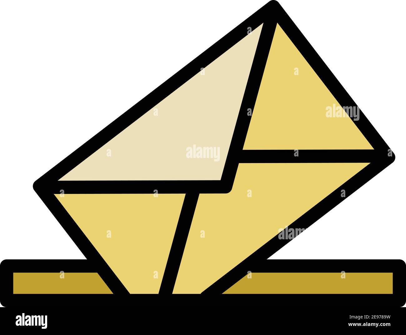 Paper letter icon. Outline paper letter vector icon for web design ...