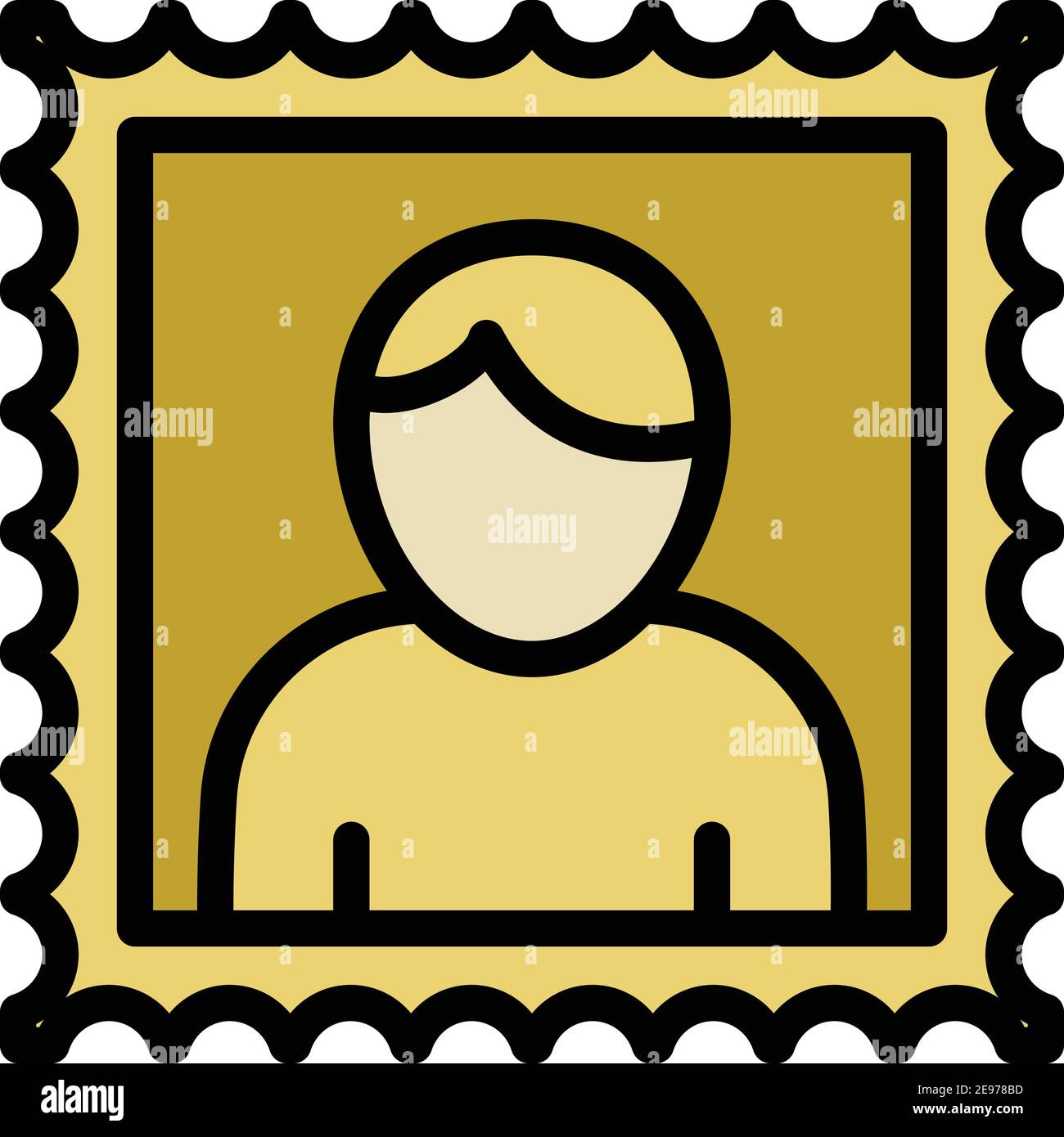 Man postmark icon. Outline man postmark vector icon for web design ...