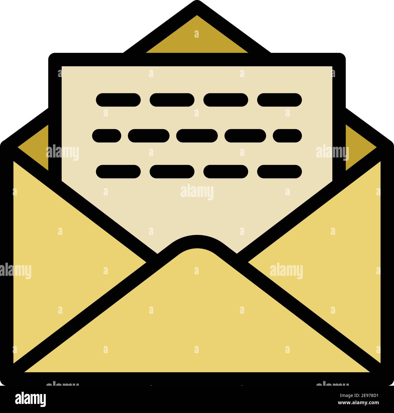 Email letter icon. Outline email letter vector icon for web design ...