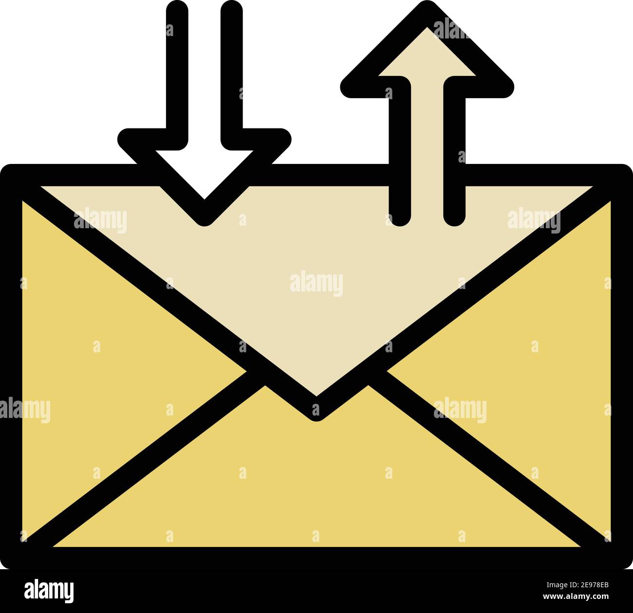 Send letter icon. Outline send letter vector icon for web design ...