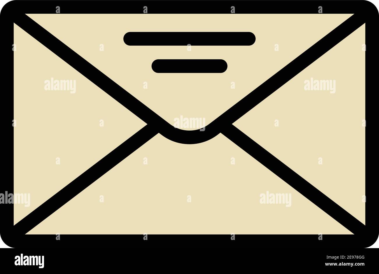 Paper letter icon. Outline paper letter vector icon for web design ...