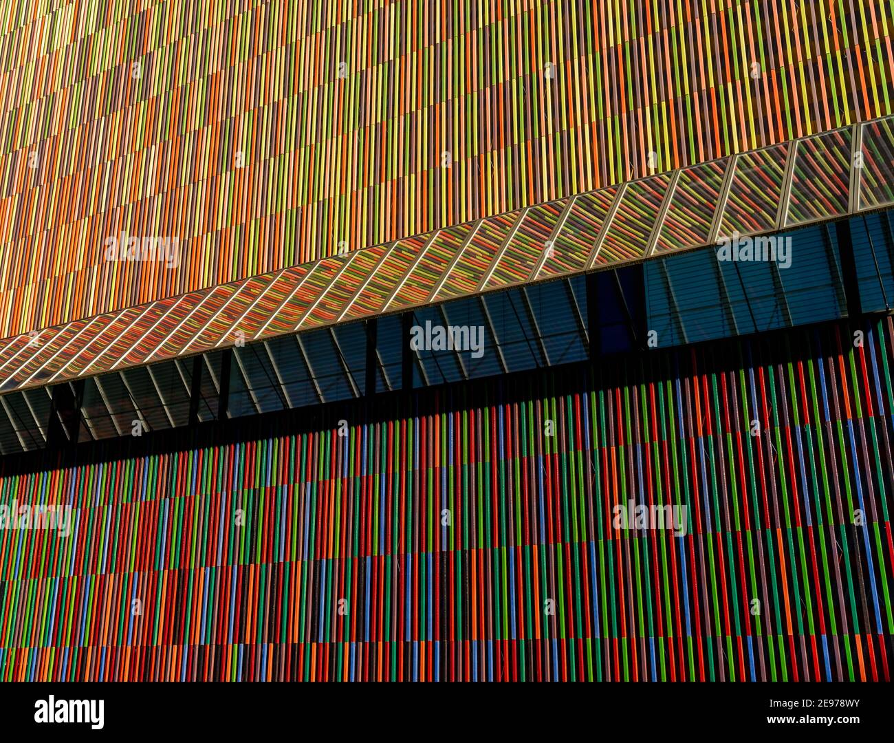 Modern museum building in Munich in Germany. Symmetry. Minimalism Stock ...