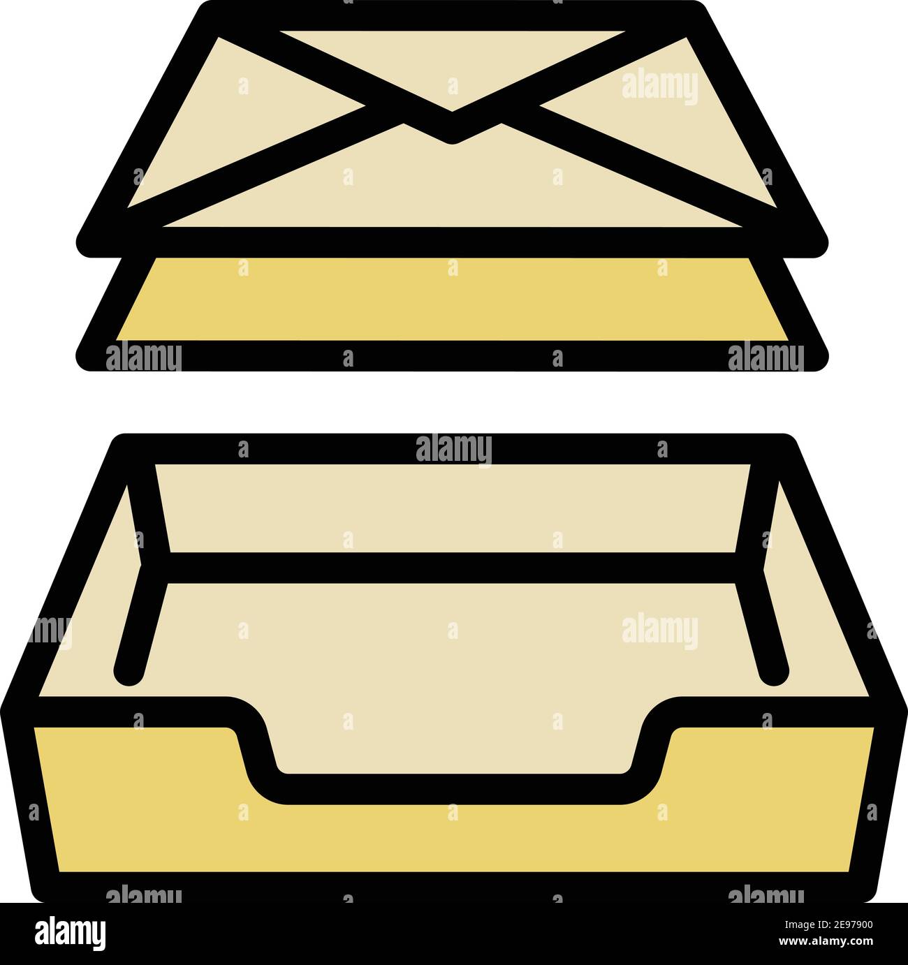 Postman box icon. Outline postman box vector icon for web design ...