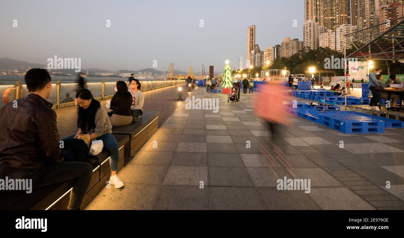 The newly opened Western district harbourfront promenade, which used to ...