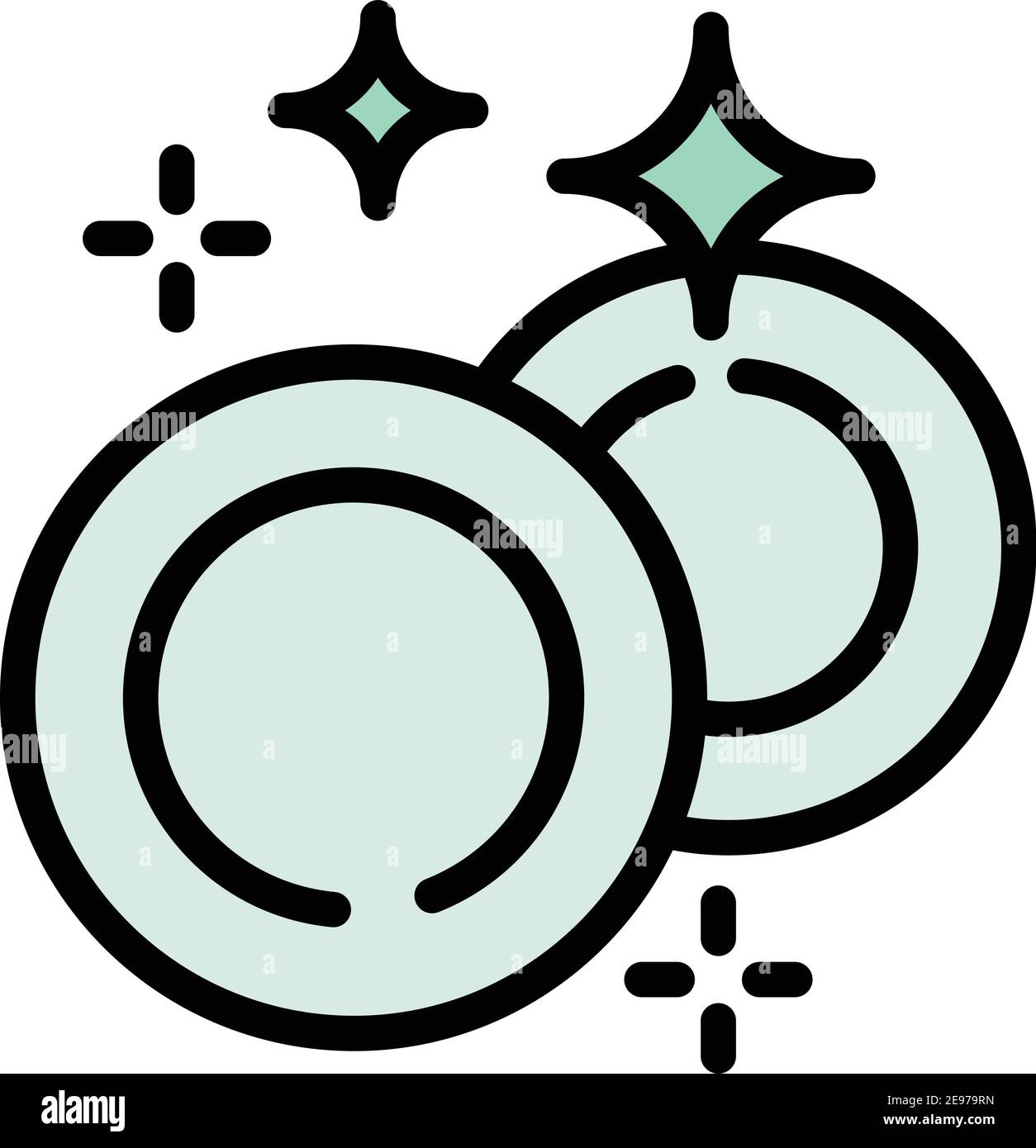 Clean dishes icon. Outline clean dishes vector icon for web design ...
