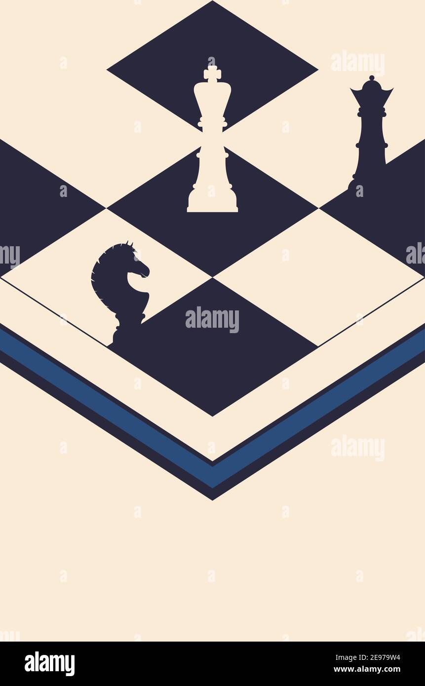 Abstract chess pieces design, sport themed illustration Stock Vector ...