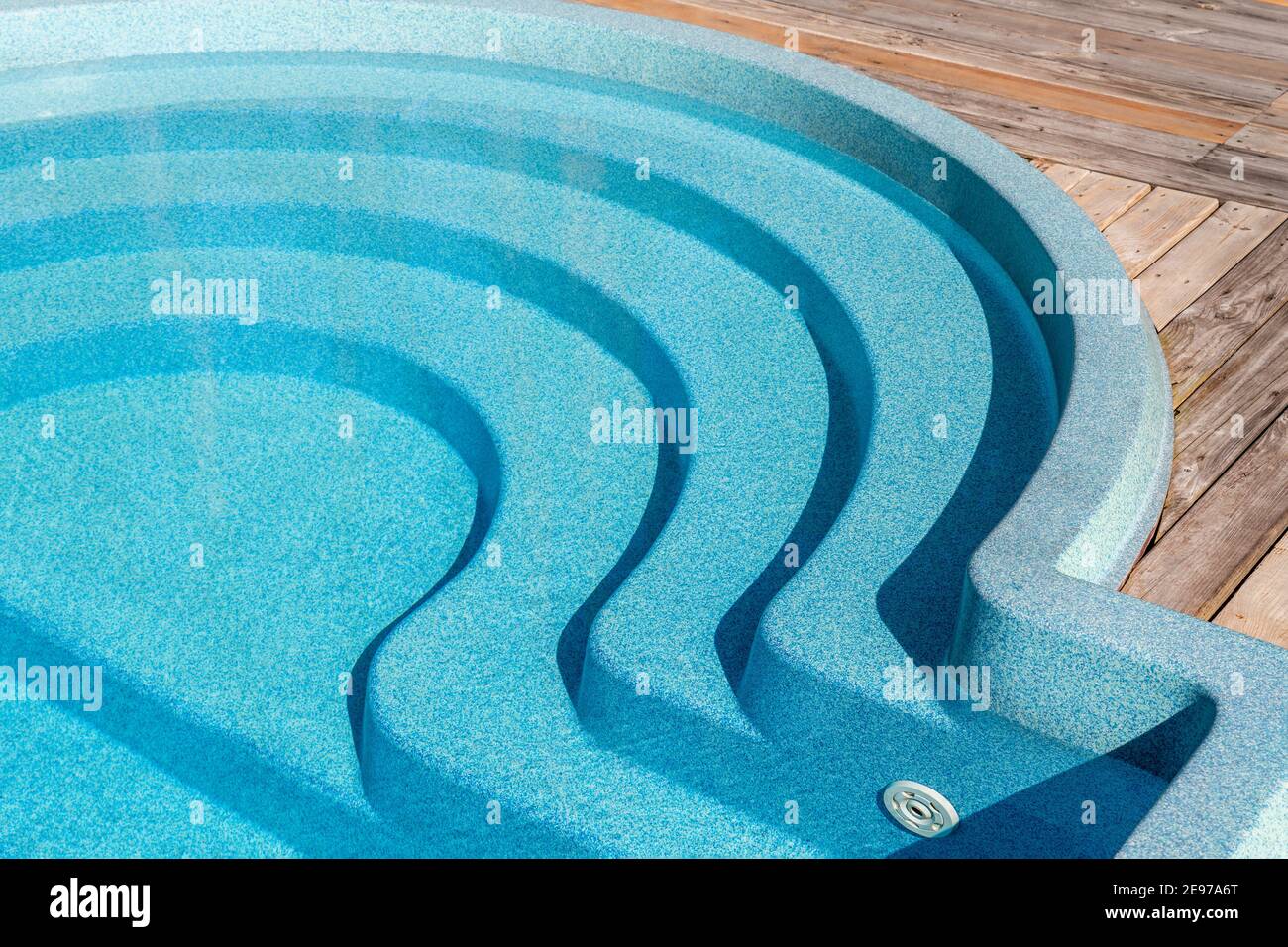 New modern fiberglass plastic swimming pool entrance step with clean ...