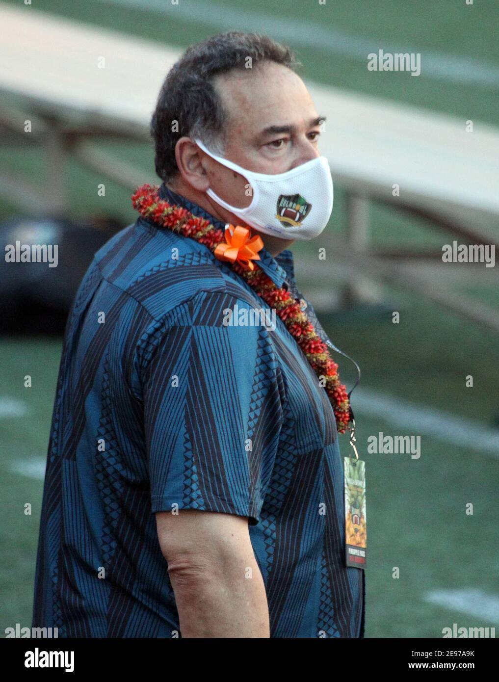 January 31, 2021 - Owner Nick Logan during the Hula Bowl at Aloha ...