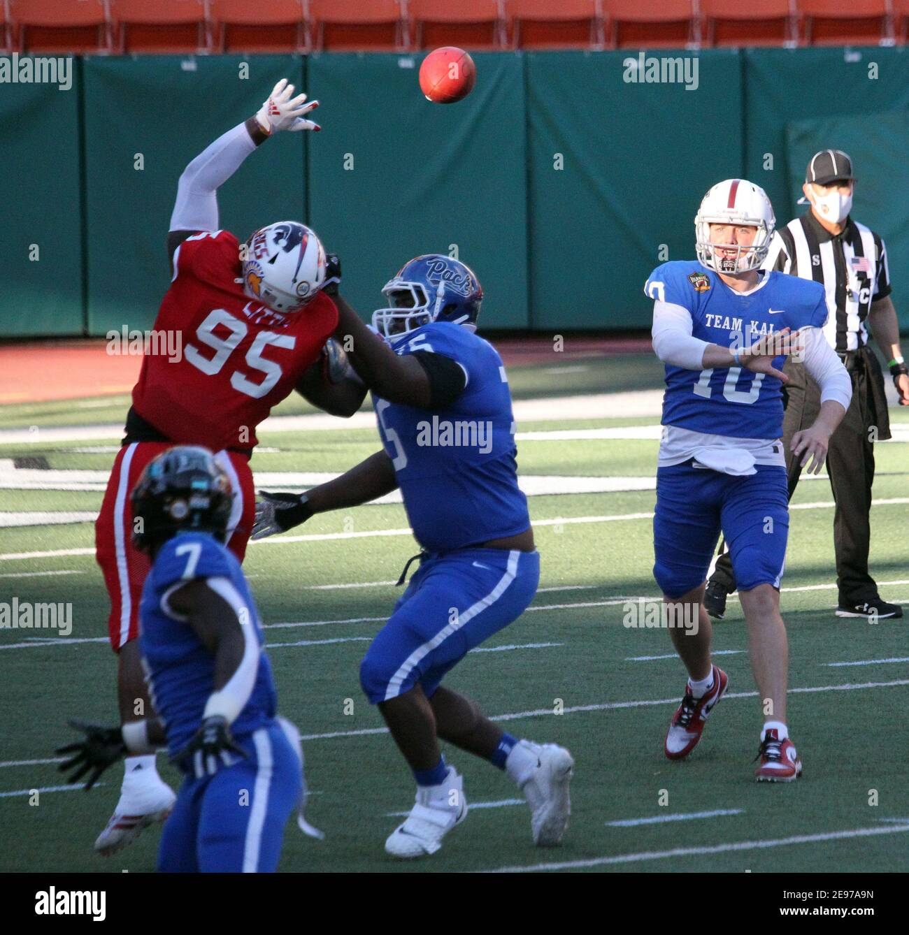 January 31, 2021 - Mississippi State Bulldogs quarterback KJ Costello ...