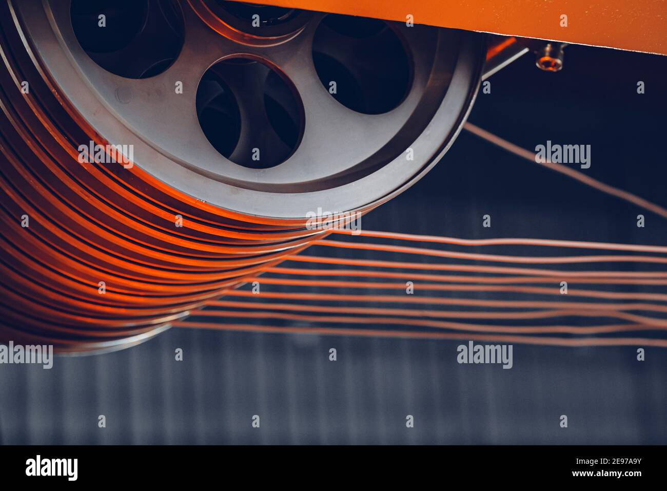 Production of cable wire at cable factory Stock Photo - Alamy