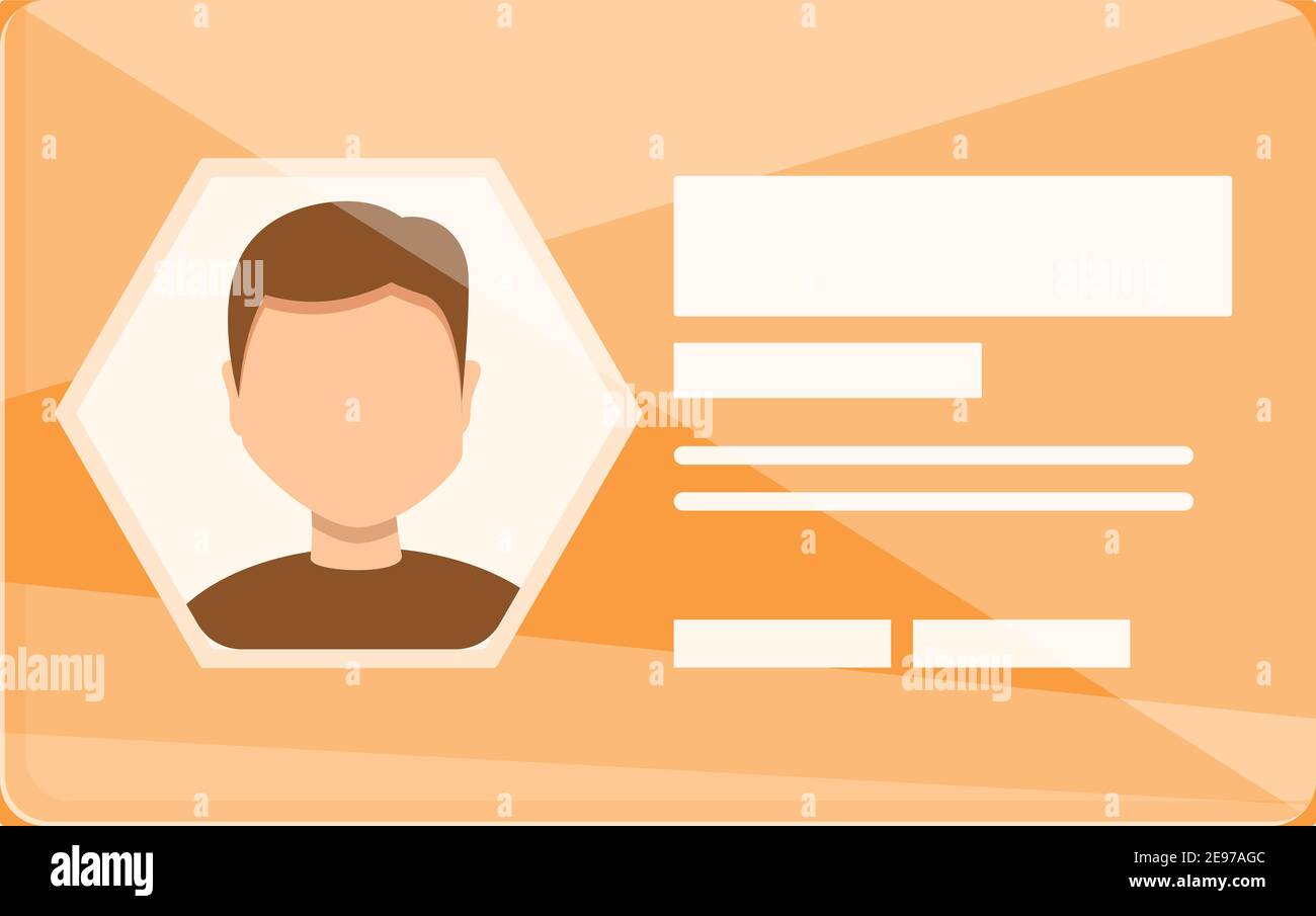 Id card information icon. Cartoon of id card information vector icon ...