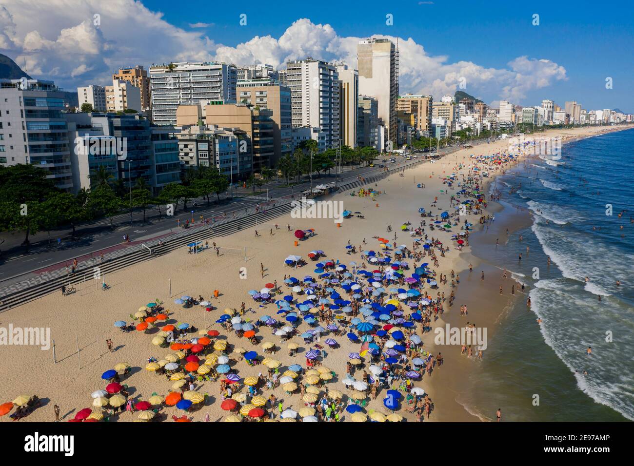 City of Rio de Janeiro, Leblon and Ipanema beaches. Brazil Stock Photo ...