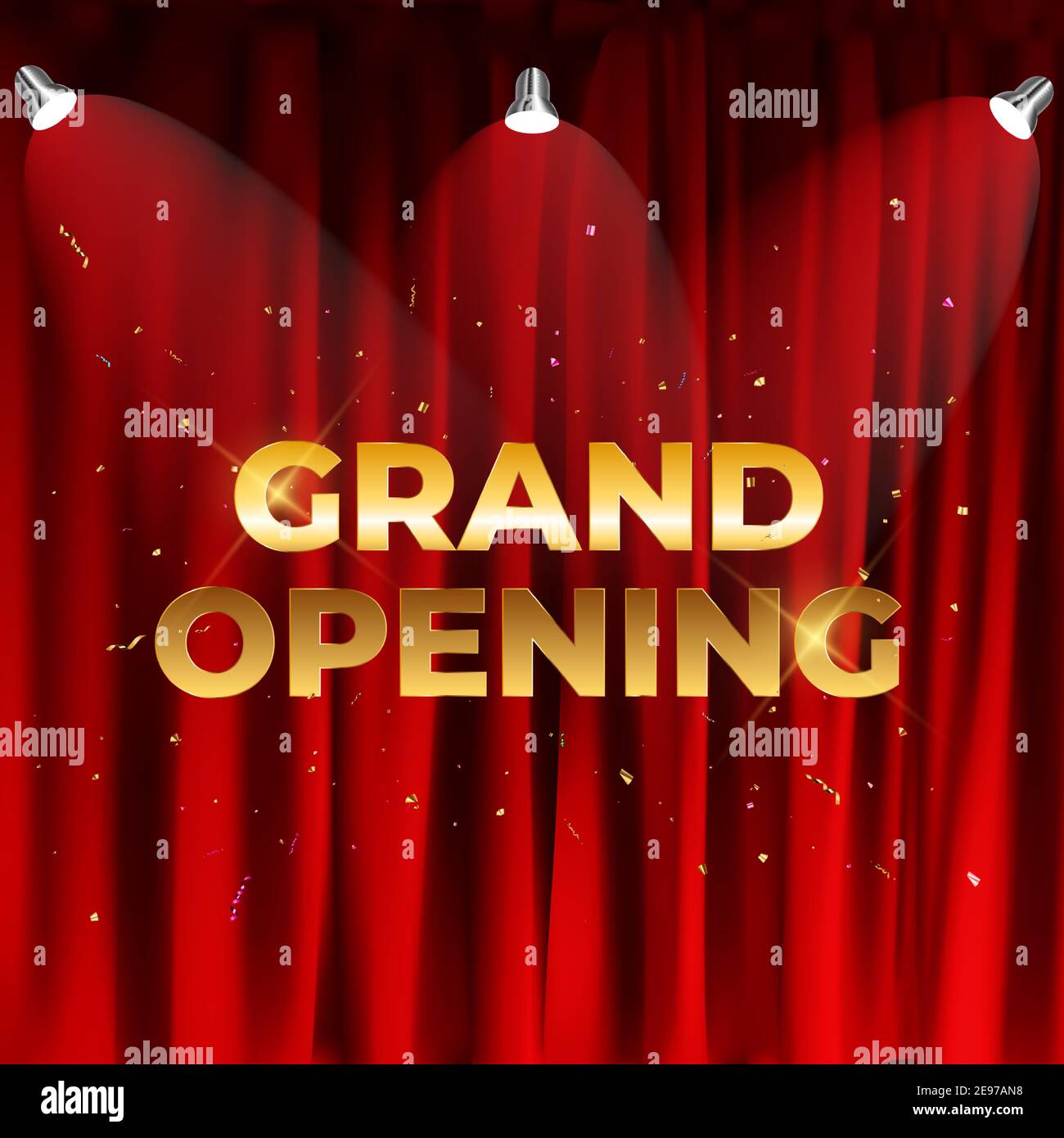 Grand Opening Card Background. Vector Illustration Stock Vector Image ...