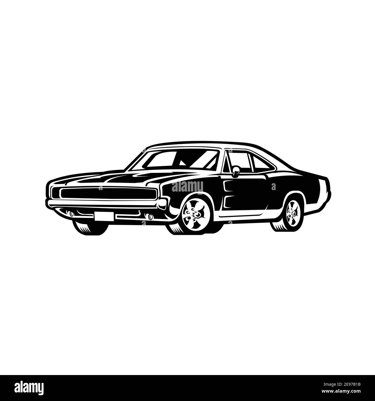 Muscle Cars Drawings Side View