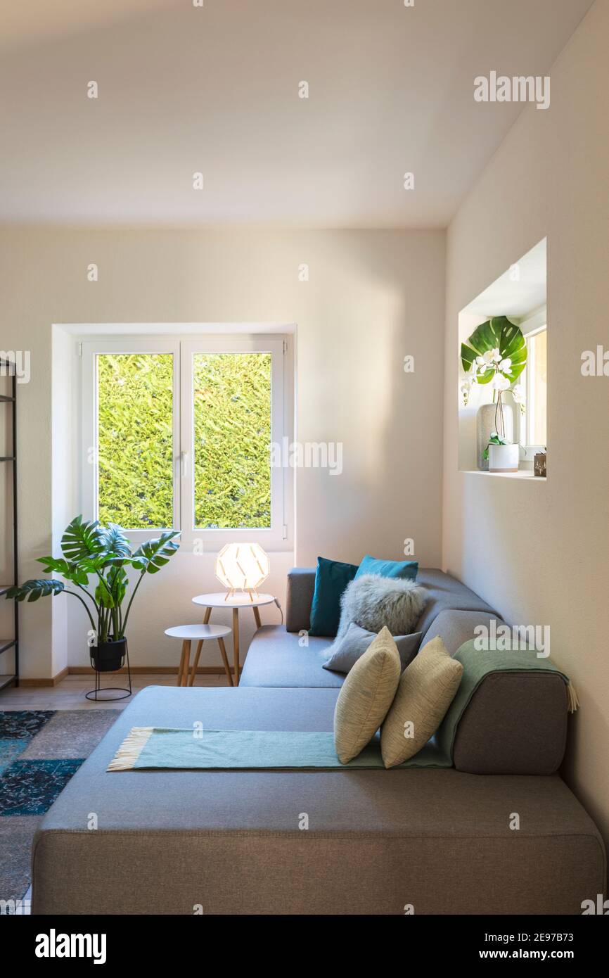 Living room close up sofa garden hi-res stock photography and images ...