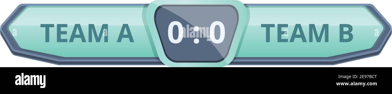 Soccer scoreboard icon. Cartoon of soccer scoreboard vector icon for ...