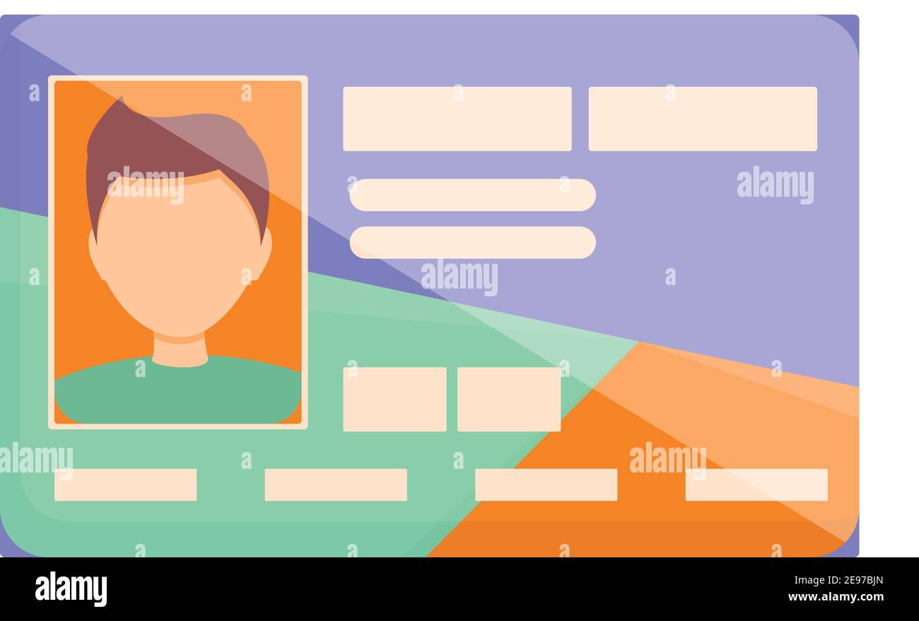 Id card code icon. Cartoon of id card code vector icon for web design ...