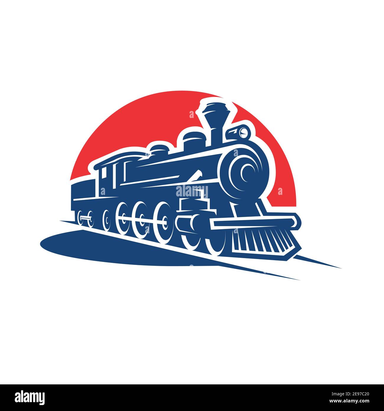 Vintage train locomotive vector isolated illustration Stock Vector ...
