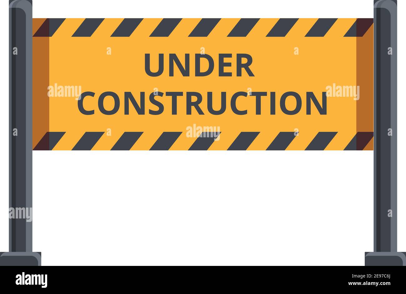Under construction barrier icon. Cartoon of under construction barrier ...