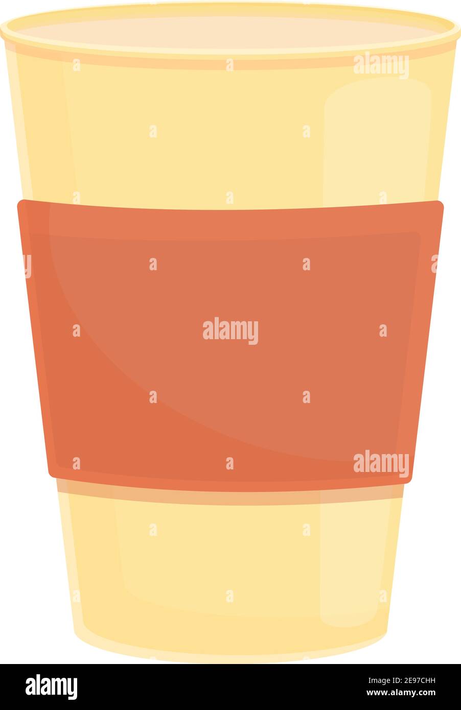 Latte carton cup icon. Cartoon of latte carton cup vector icon for web ...