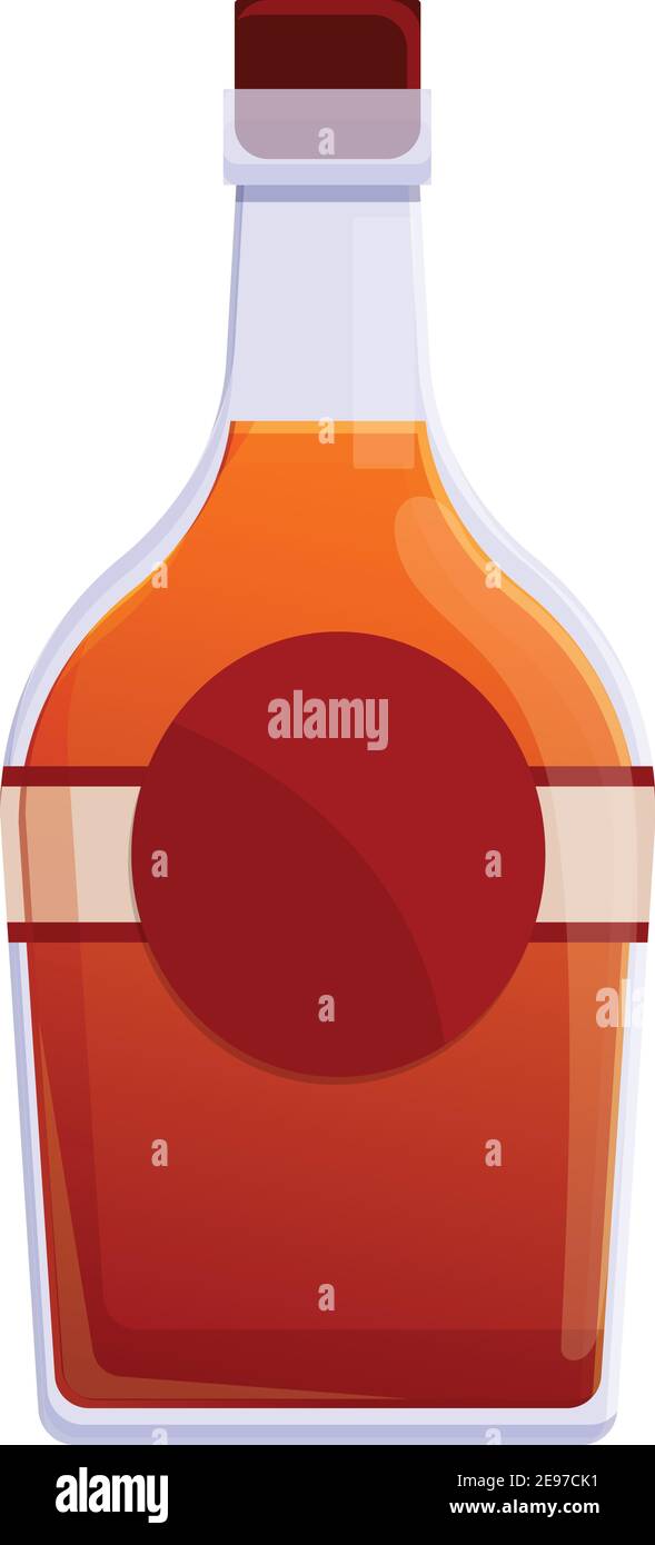 Bourbon malt bottle icon. Cartoon of bourbon malt bottle vector icon ...