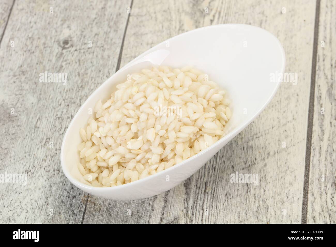 Raw Arborio rice for Italian risotto Stock Photo - Alamy