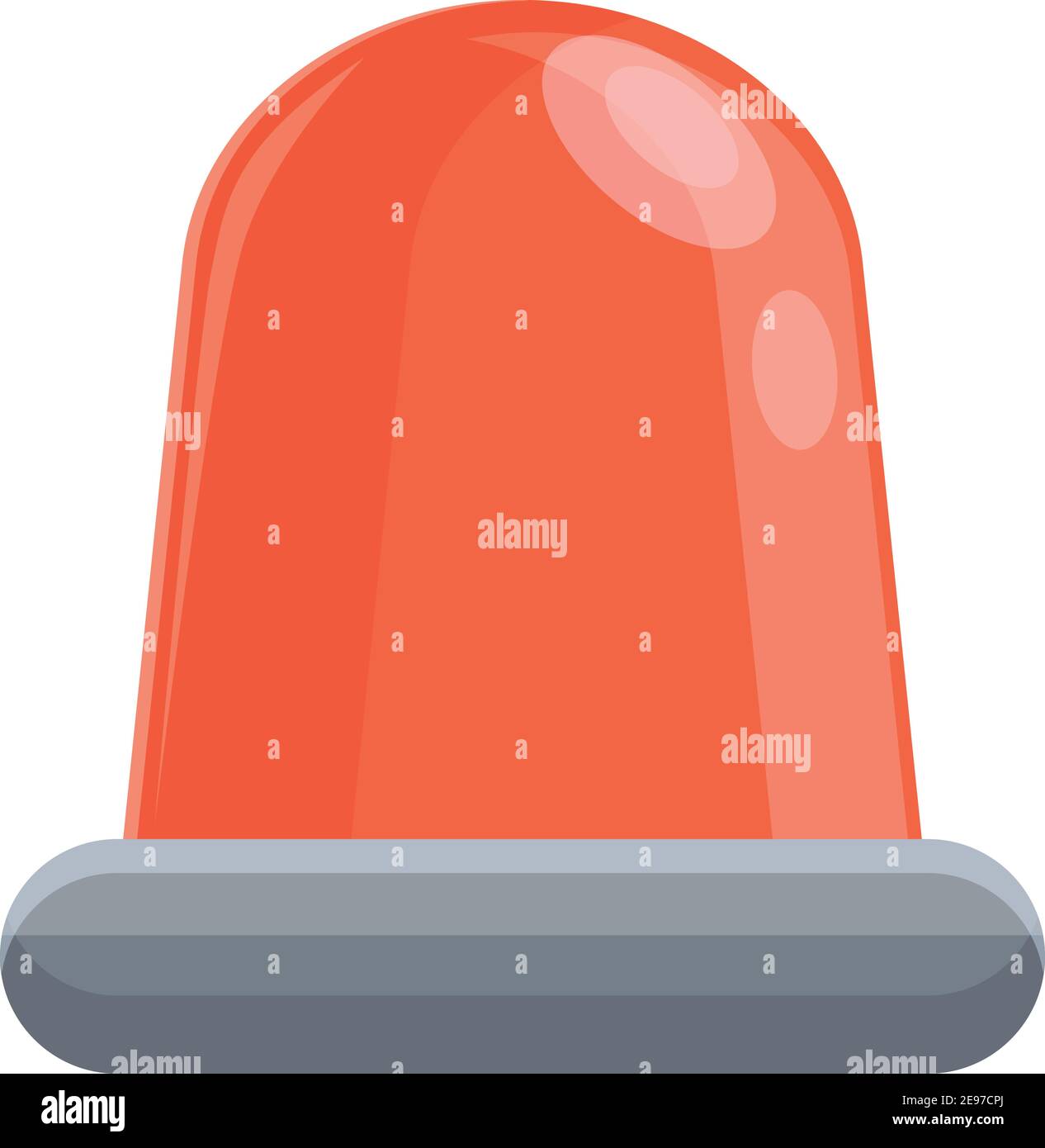 Highway construction red flashlight icon. Cartoon of highway ...